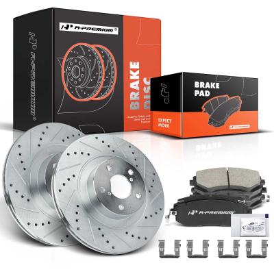China Front Drilled Rotors & Ceramic Brake Pads for Subaru Outback Forester Legacy for sale