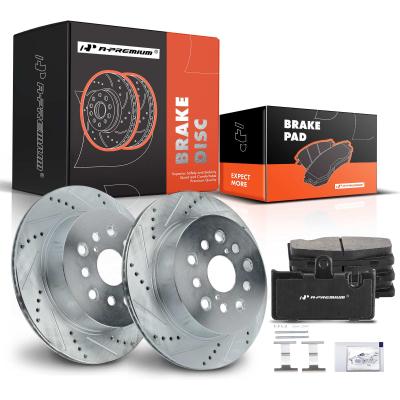 China Rear Drilled Rotors & Ceramic Brake Pads for Lexus LS430 2001-2006 for sale