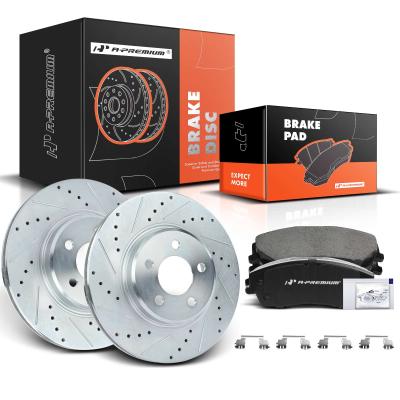 China Front Drilled Rotors & Ceramic Brake Pads for Chrysler 300 Dodge Challenger for sale