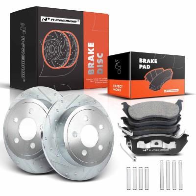 China Rear Drilled Rotors & Ceramic Brake Pads for Jeep Liberty Wrangler for sale