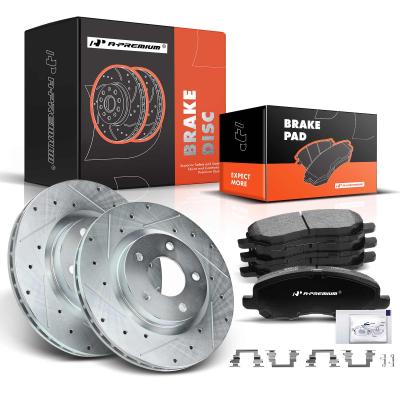 China Front Drilled Rotors & Ceramic Brake Pads for Jeep Compass Chrysler Sebring Dodge for sale