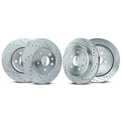 China Front & Rear Drilled Disc Brake Rotors for Chevrolet Camaro 2010-2015 V6 3.6L for sale