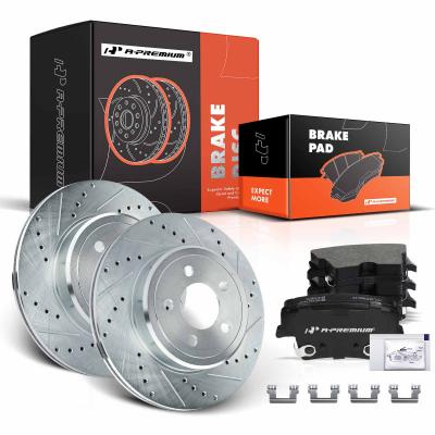 China Rear Drilled Rotors & Ceramic Brake Pads for Chrysler 300 05-20 Dodge Challenger for sale