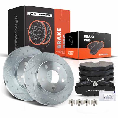China Rear Drilled Rotors & Ceramic Brake Pads for Chrysler 300 Dodge Challenger for sale