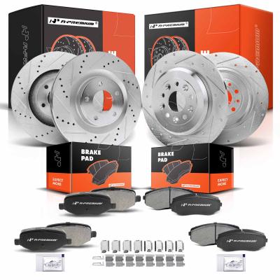 China Front & Rear Drilled Rotors & Ceramic Pads for Ford Edge with std. Duty Brakes for sale