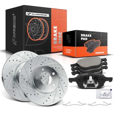 China Front Drilled Rotors & Ceramic Brake Pads for Ford Focus 13-18 Volvo for sale