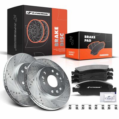 China Front Drilled Rotors & Ceramic Brake Pads for Chevy Silverado 1500 Cadillac GMC for sale