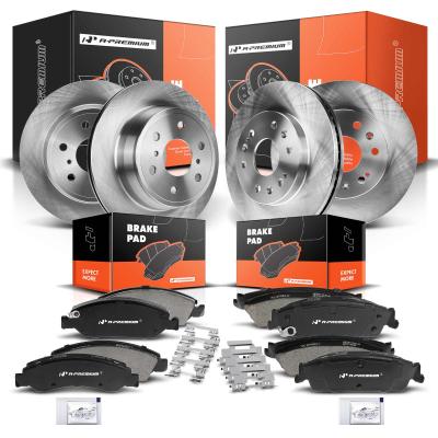 China Front & Rear Disc Brake Rotors & Ceramic Brake Pads for Chevy Silverado 1500 GMC for sale