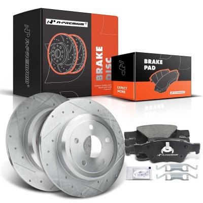 China Rear Drilled Rotors & Ceramic Brake Pads for Dodge Durango Jeep Grand Cherokee for sale