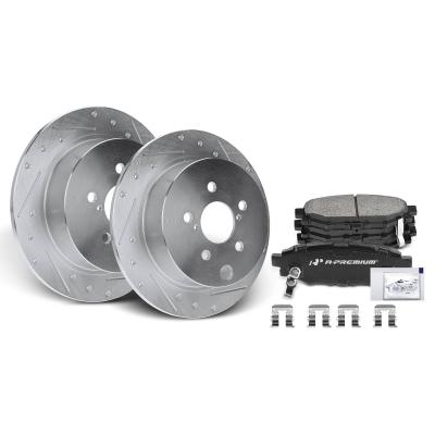 China Rear Drilled Rotors & Ceramic Brake Pads for Subaru Impreza 2012-2016 Forester for sale