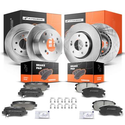 China Front & Rear Disc Brake Rotors & Ceramic Brake Pads for Kia Soul 2010-2011 2.0L for sale