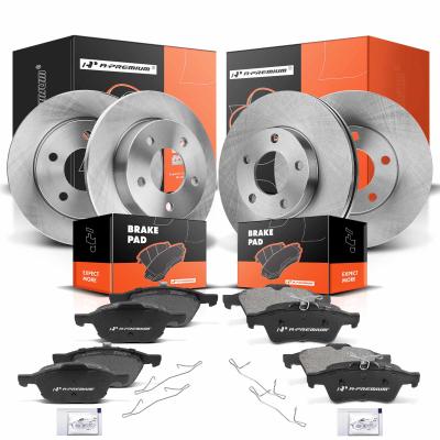 China Front & Rear Disc Brake Rotors & Ceramic Brake Pads for Mazda 3 2005-2013 2.0L for sale