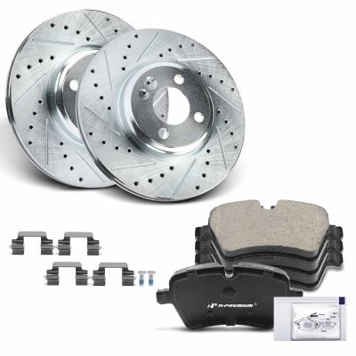 China Front Drilled Rotors & Ceramic Brake Pads for Mini R52 R57 Cooper 2007-2015 for sale