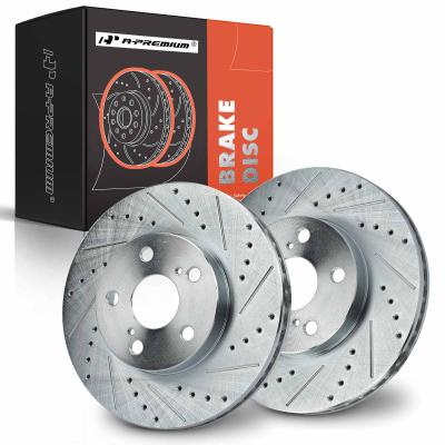 China Front Drilled Brake Rotors for Lexus CT200h 2011-2017 Toyota Prius 2010-2015 for sale