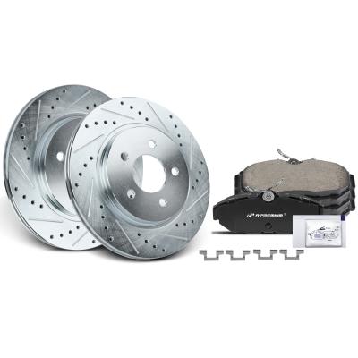 China Rear Drilled Rotors & Ceramic Brake Pads for Ford Mustang 2010-2014 for sale