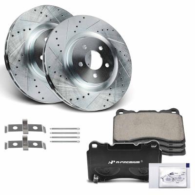 China Front Drilled Rotors & Ceramic Brake Pads for Ford Mustang 2007-2014 for sale