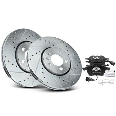 China Front Drilled Rotors & Ceramic Brake Pads for VW Jetta 1999-2005 Golf Beetle for sale