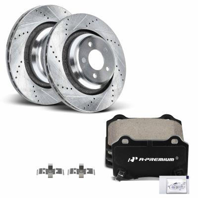 China Rear Drilled Rotors & Ceramic Brake Pads for Dodge Challenger Chrysler 300 for sale