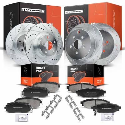China Front & Rear Drilled Rotors & Ceramic Brake Pads for Subaru Impreza 2012-2013 for sale