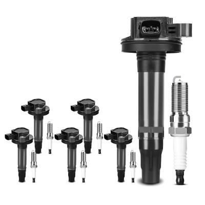 China 6x Black Ignition Coil & IRIDIUM Spark Plug Kits for Ford F-150 Lincoln Mazda for sale