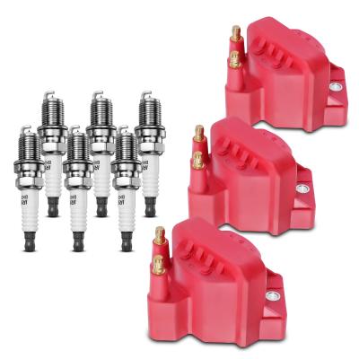 China 3x Red Ignition Coil & IRIDIUM Spark Plug Kits for Buick Allure 2005-2008 Chevy for sale