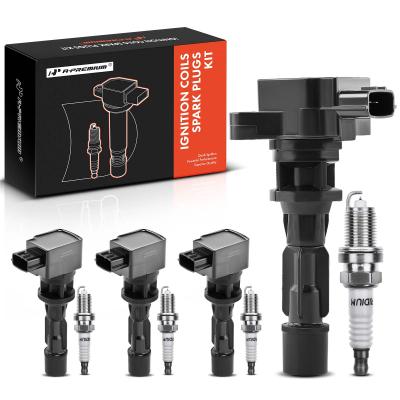 China 4x Black Ignition Coil & IRIDIUM Spark Plug Kits for Mazda 3 2010-2013 2.3L for sale