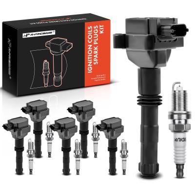 China 6x Black Ignition Coil & IRIDIUM Spark Plug Kits for Porsche Boxster 1997-2005 for sale