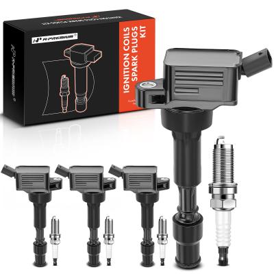 China 4x Gray Ignition Coil & IRIDIUM Spark Plug Kits for Hyundai Elantra Kia for sale