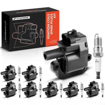 China 8x Black Ignition Coil & IRIDIUM Spark Plug Kits for Chevrolet Camaro Cadillac for sale