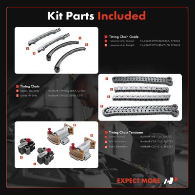 China 12x Engine Timing Chain Kit for Jaguar S-Type XJR XK8 Lincoln LS 3.9L 4.0L DOHC for sale