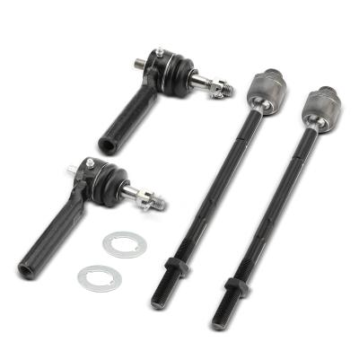 4x Rear Inner & Outer Tie Rod End with Ball Joint for Chevy Silverado 1500 GMC