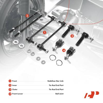 China 8x Front Sway Bar Link & Inner Outer Tie Rod End for Chrysler Pacifica 2004-2008 for sale