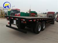 China 2 Axles Flatbed Semi Trailer ABS Optional Trailer Model 25FT Container Light for sale