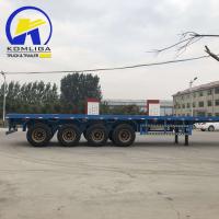 China 4 Axles 40FT 45FT 40 Tons Drop Flatbed Container Semi Trailer with ECE Certification for sale