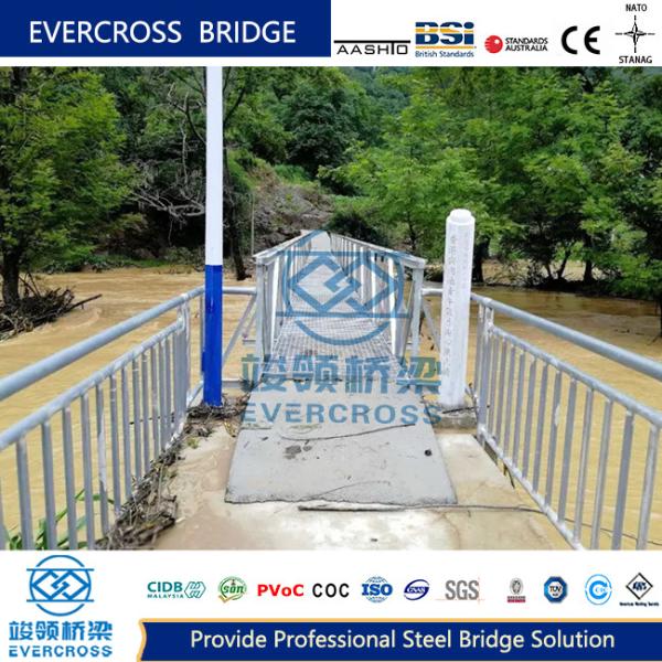 Quality Simple Steel Modular Footbridge Modular Steel Bridge With Single Lane Long Life  for sale