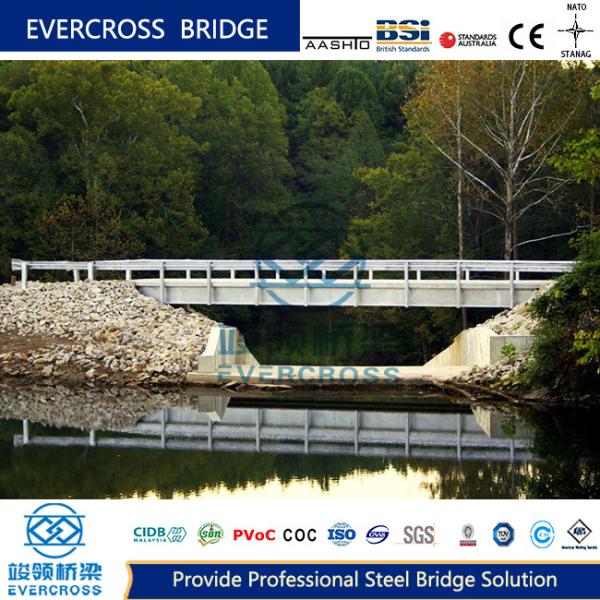 Quality OEM Steel Plate Girder Bridge 42m Steel Suspension Bridge Simple Structure for sale