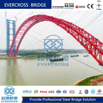 China Permanent Assembly Concrete Deck Steel Arch Bridge With Big Loading Capacity for sale