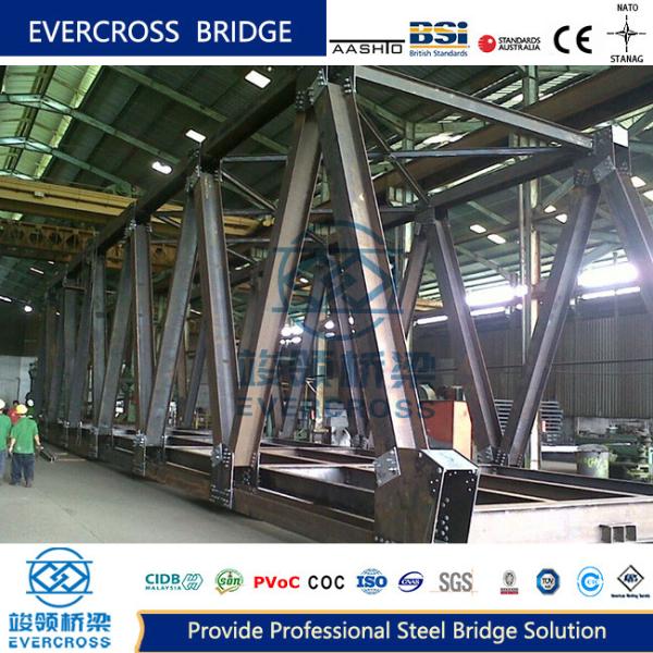 Quality High Stiffness Steel Truss Bridge Main Girder And Easy Maintenance for sale