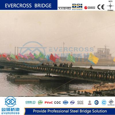 China Speciale apparatuur Bailey Pontoon Drijvende brug met licht gewicht voor gemak Te koop