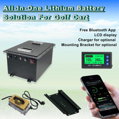 China Lithium Deep Cycle 36V 150Ah 250A LiFePO4 Battery Pack For Golf Cart Application for sale