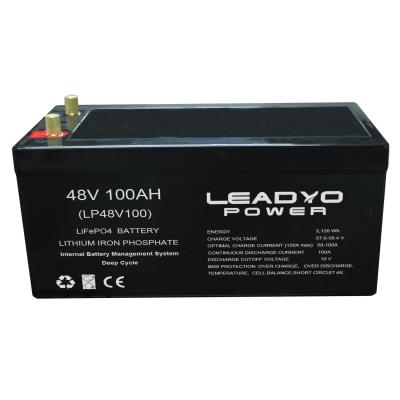 China IP67 Lithium Ferro Phosphate 48V 51.2V 105Ah Golf Cart Battery Peak Current 300A/10s Continuous Discharge Current 100A for sale