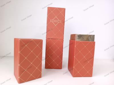 Cina Tubo di carta cosmetico rettangolare riciclabile arancione per regalo in vendita