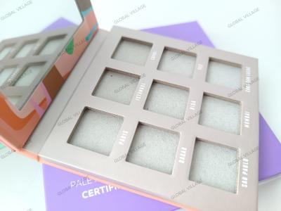 China Paleta de sombras de maquiagem multicolorido 9 potes com impressão CMYK magnética com espelho à venda
