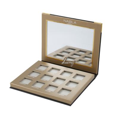 China Magnetische Schließungs-leere Lidschatten-Paletten-Kasten-Pappe 12 Farben 27mm zu verkaufen