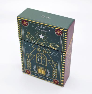 Cina Il contenitore di regalo della carta di Natale di CMYK ha finito la carta cosmetica che imballa la lunghezza di 70mm in vendita