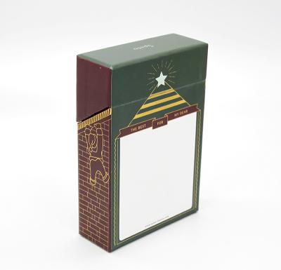 Cina Il contenitore di regalo della carta di Natale di CMYK ha finito la carta cosmetica che imballa la lunghezza di 70mm in vendita