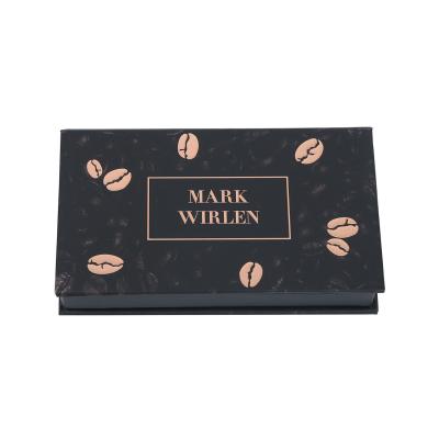 China Zwarte Kartonoogschaduw die In reliëf gemaakt Logo Baked Eyeshade Palette verpakken Te koop