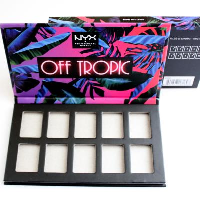 China Matte Finish Magnetic Eye Palette 10 verschiebt leeres Drucken der Lidschatten-Paletten-CMYK zu verkaufen