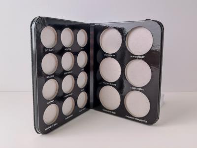 China Caderno preto caixa de paleta de sombras vazia embalagem ecologicamente correta à venda