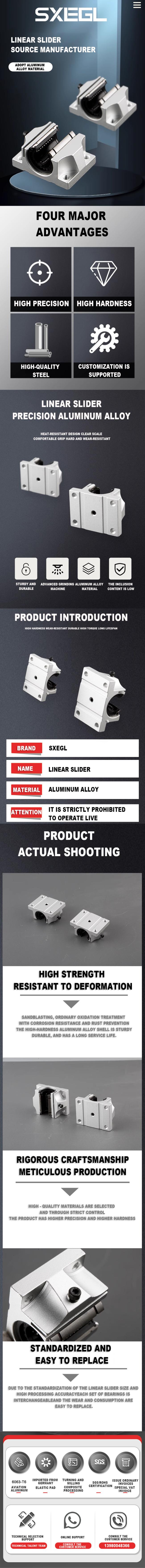 SEXGL Aluminum Slide Unit on TBR rail system
